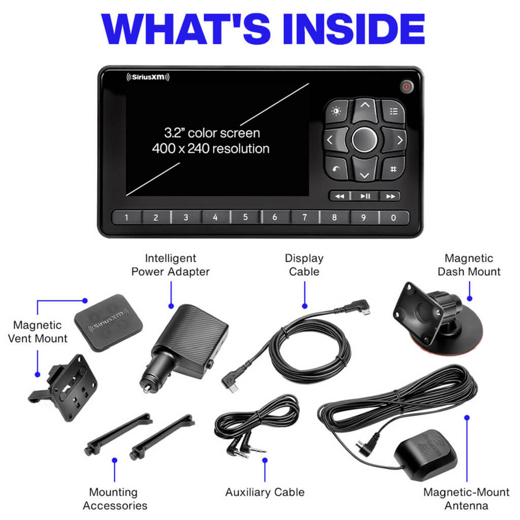 SiriusXM Radio ROADY BT Bluetooth Portable Receiver with Car Kit